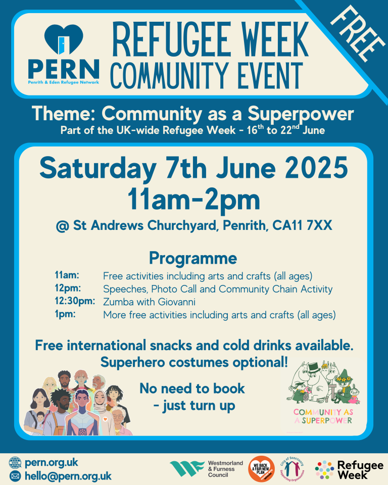 Refugee Week Event in Penrith - Penrith And Eden Refugee Network